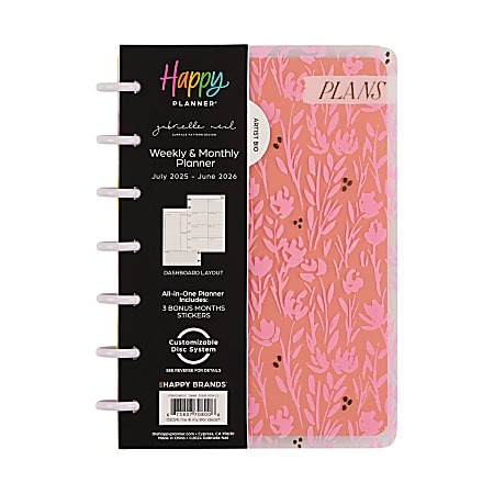 2025 2026 Happy Planner MonthlyWeekly Mini Happy Planner 4 58 x 7 ...