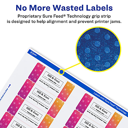 Avery Glossy Permanent Labels With Sure Feed 94218 WGP50 Rectangle 1516 ...