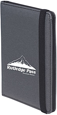 Custom Deluxe Recycled Promotional Passport Wallet 5 34 x 4 12 Charcoal ...