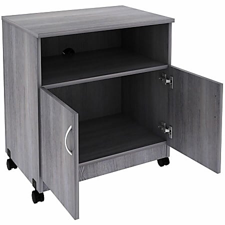 Lorell Deluxe Mobile Machine Stand 30 12 H x 28 W x 19 34 D Weathered ...