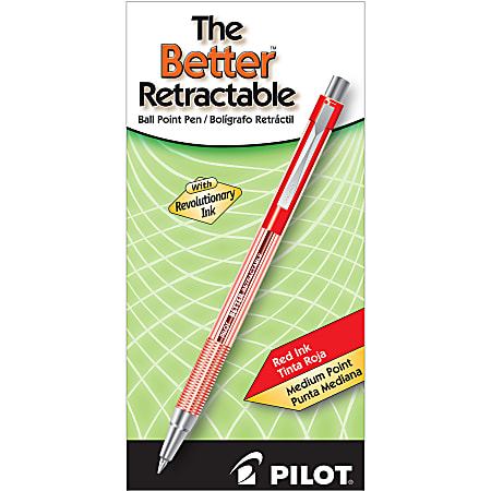 Pilot Better Retractable Ballpoint Pens Pack Of 12 Medium Point 1.0 mm ...