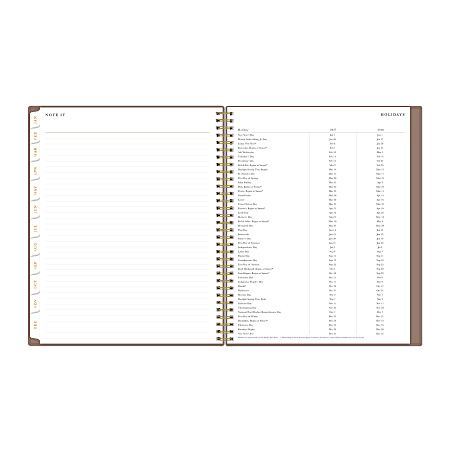 2027 Blue Sky Solid Latte WeeklyMonthly Planning Calendar Notes 8.5x11 ...