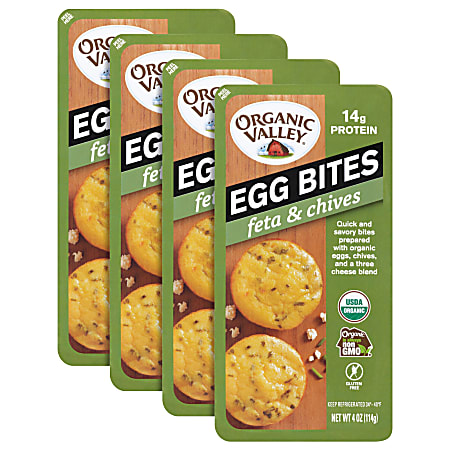 Organic Valley Feta Chives Egg Bites 4 Oz 2 Bites Per Pack Set Of 4 ...