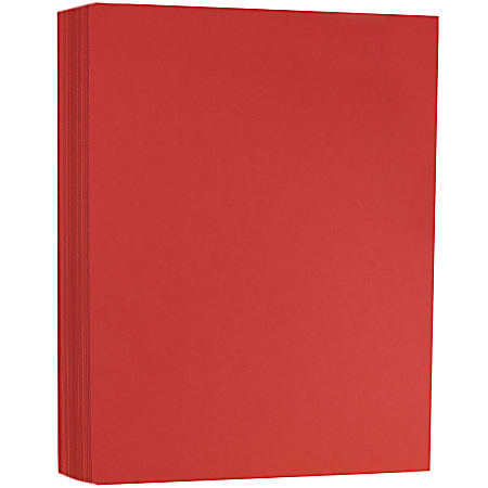 JAM Paper Card Stock Red Letter 8.5 x 11 130 Lb Pack Of 25 - Office Depot