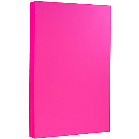 JAM Paper Card Stock Ultra Fuchsia Legal 8.5 x 14 65 Lb Pack Of 50 ...