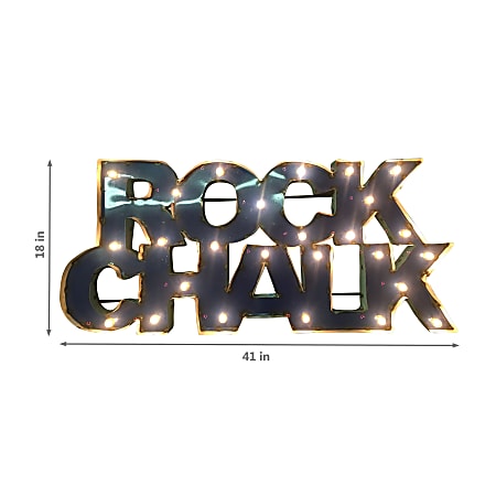 Imperial NCAA Lighted Metal Sign, University of Kansas