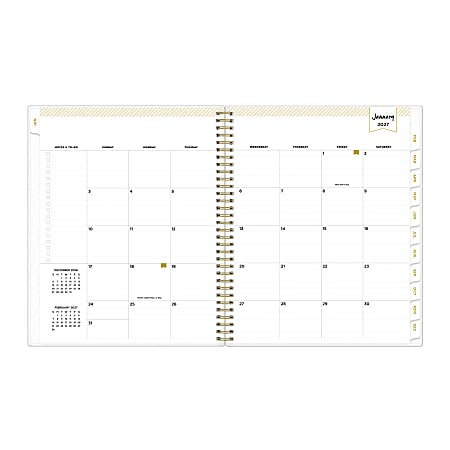 2027 Blue Sky Tile WeeklyMonthly Planning Calendar 8.5x11 0percent ...