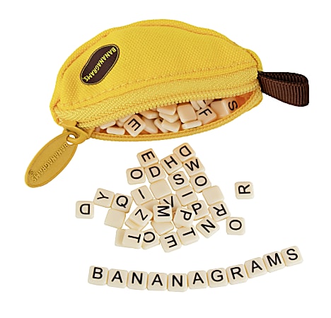 Super Impulse Worlds Smallest Bananagrams Game Set Of 145 Pieces ...