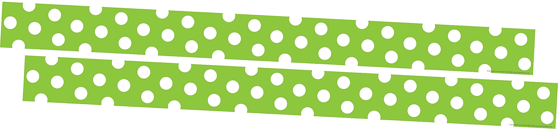 Barker Creek Double Sided Borders 3 x 35 Dot To Dot Lime Set Of 24 ...