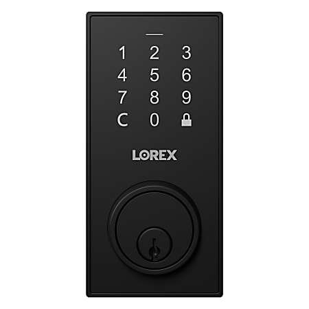 Lorex Bluetooth Deadbolt Smart Lock with Touchpad Black - Office Depot