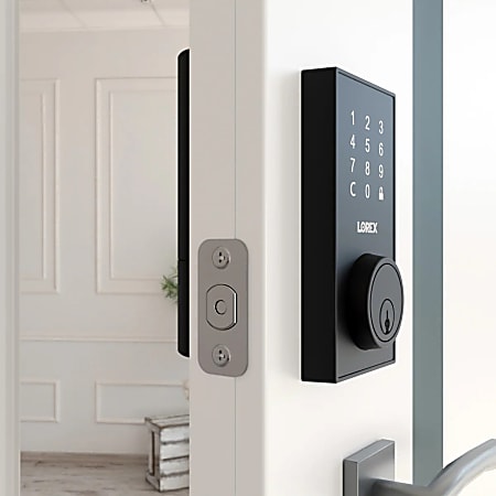 Lorex Bluetooth Deadbolt Smart Lock with Touchpad Black - Office Depot