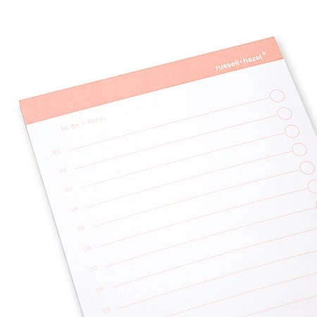 Russell Hazel Adhesive Notes To Do 4 x 6 Blush 50 Sheets Per Pad Pack ...