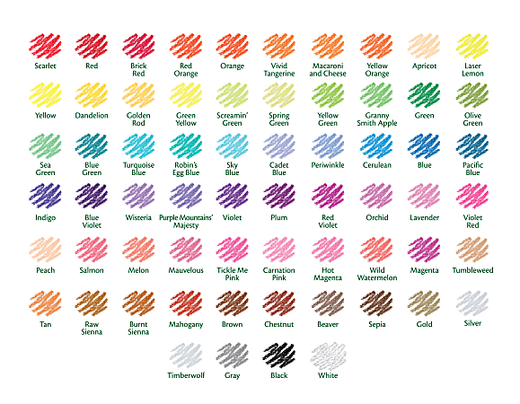 Crayola Kids Color Choice Short Color Pencil Set Box Of 64 - Office Depot