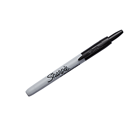 Sharpie Retractable Permanent Markers Fine Point Black Pack Of 3 ...