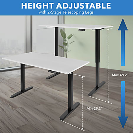 Mount It Dual Motor Electric 55 W Adjustable Height Standing Desk ...