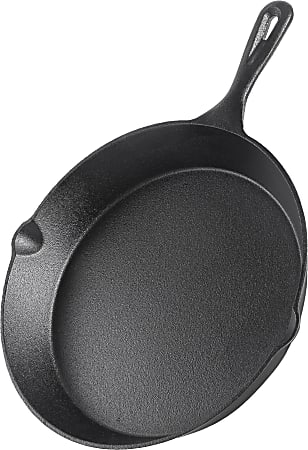 Commercial Chef 3 Piece Cast Iron Skillet Set Black - Office Depot