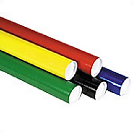 Office Depot Brand Color Mailing Tubes With Plastic Endcaps 2 x 36 Red ...