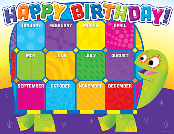 Scholastic Jingle Jungle Birthday Chart - Office Depot