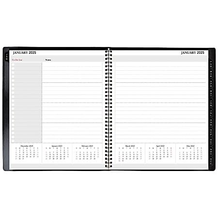 2025 2026 Office Depot 13 Month Monthly Planner 9 x 11 Black January To ...