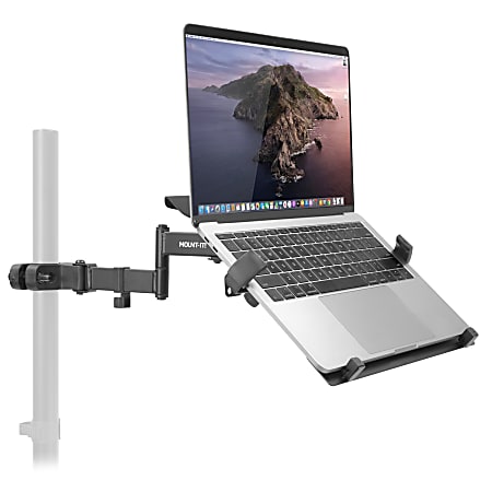 Mount It Steel Pole Mount 15.6 Laptop Holder 6 12 H x 11 34 W x 13 D ...