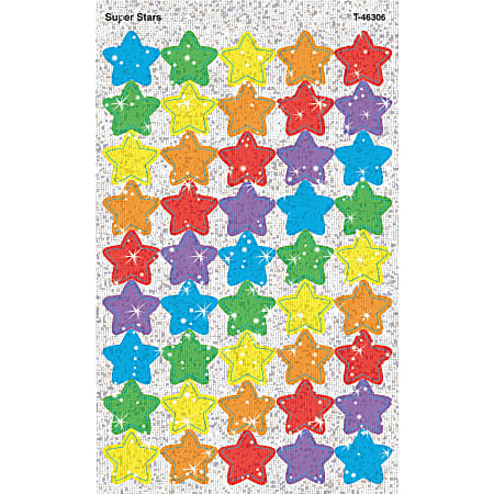 Trend Sparkle Stickers Large Super Stars Pack Of 160 - Office Depot