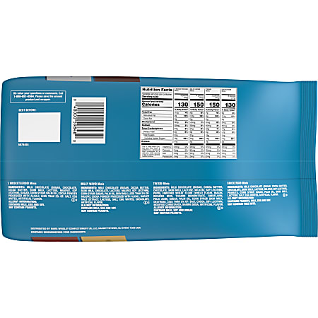 Mars Snickers Twix Milky Way 3 Musketeers Minis Milk Chocolate Bars ...