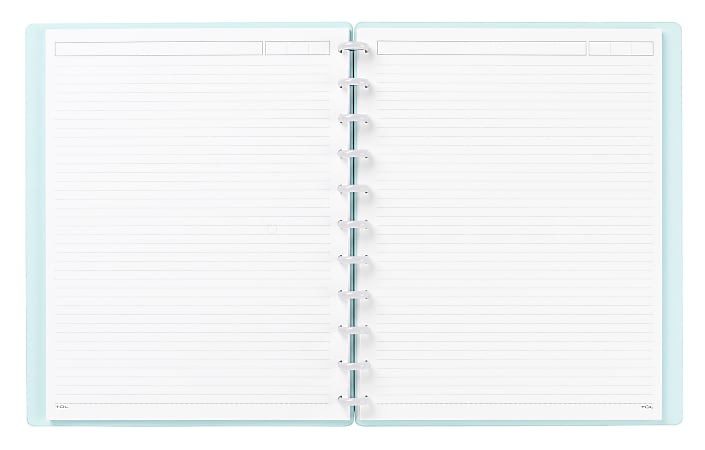 TUL Discbound Notebook Letter Size Soft Touch Cover Mint - Office Depot
