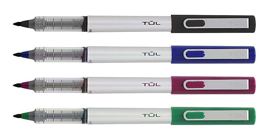 TUL Fine Liner Felt Tip Pens Fine Point 1.0 mm Silver Barrels Assorted ...