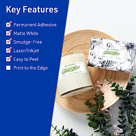 Avery TrueBlock Labels With Sure Feed 94202 TWMP100 Rectangle 1 x 4 ...