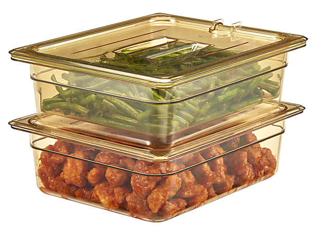 Cambro H Pan High Heat GN 12 Food Pans 4 H x 10 716 W x 12 34 D Amber ...