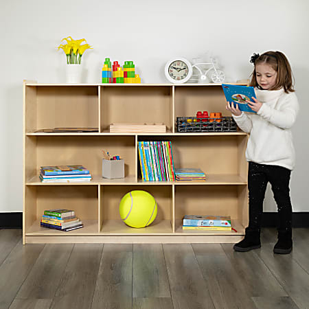 Flash Furniture Wooden School Classroom Storage CabinetCubby 36 H x 48 ...