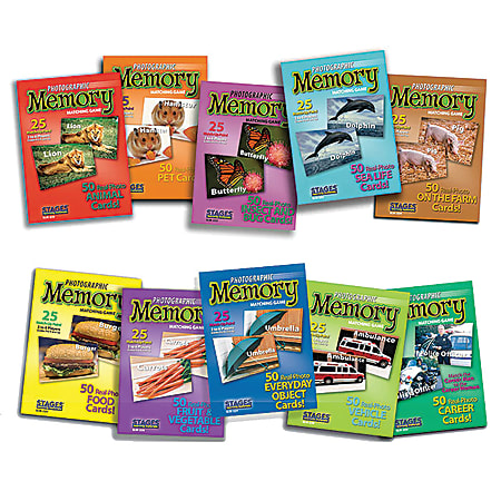 Stages Learning Materials Photographic Memory Matching Games Set Of 10 ...
