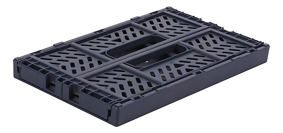 Office Depot Brand Folding Stacking Storage Crate 3 516 H x 8 516 W x 5 ...