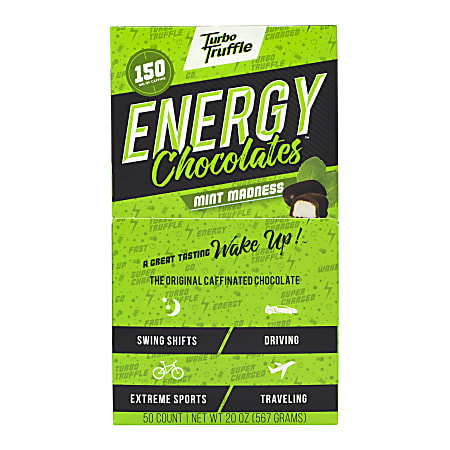 Turbo Truffles Energy Chocolate Mint Madness Truffles Box Of 50 ...