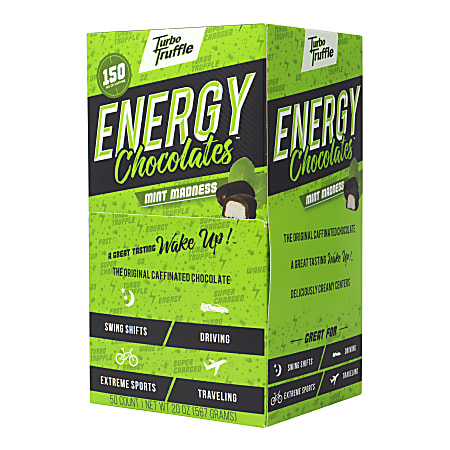 Turbo Truffles Energy Chocolate Mint Madness Truffles Box Of 50 ...
