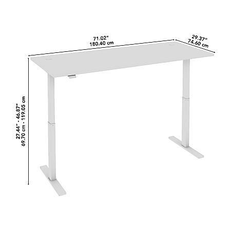 Bush Business Furniture Move 60 Series 72 W x 30 D Electric Height ...