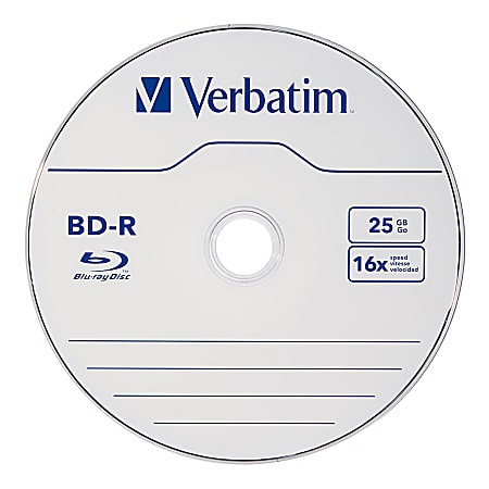 Verbatim BD R 25GB 16X Disc Spindle Box Of 10 - Office Depot