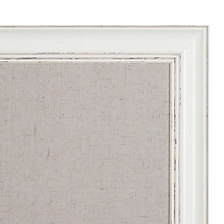 Kate and Laurel Macon Non Magnetic Framed Linen Fabric Pinboard 27 x 43 ...