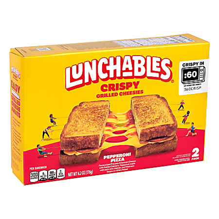 Lunchables Crispy Pepperoni Pizza Grilled Cheesies 6.2 Oz Carton Of 6 ...