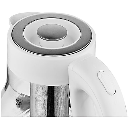 Brentwood 1.79 Qt 1100W Cordless Glass Electric Kettle With Tea Infuser ...