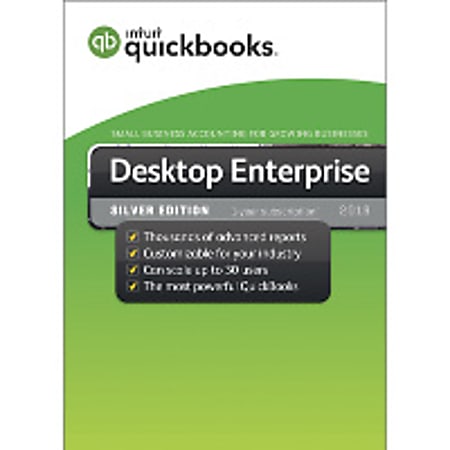 Intuit QuickBooks Desktop Enterprise Silver 2019 4 Users 1 Year ...