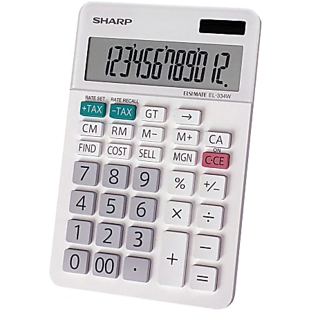 Sharp White Series Desktop Calculator EL 334WB - Office Depot