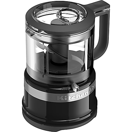 KitchenAid 3.5 Cup Mini Food Processor 3.5 Cup Capacity 2 Speed 240 W Motor Onyx Black ODP Business Solutions