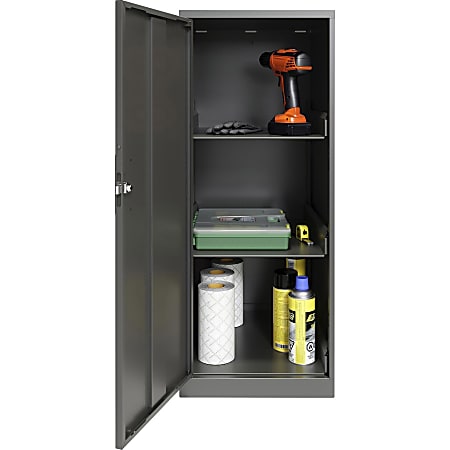 NuSparc Steel Storage Cabinet 3 Shelf Graphite Office Depot