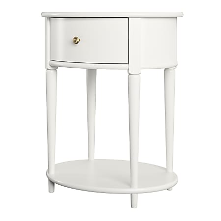 Ameriwood Home Aurora End Table 26 H x 21 58 W x 17 58 D White - Office Depot