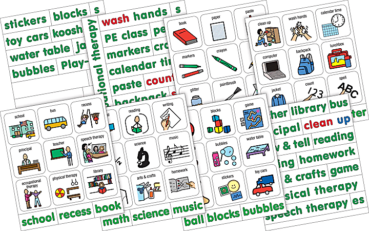 Barker Creek Magnets Learning Magnets PCS School Words Set Grades Pre K ...
