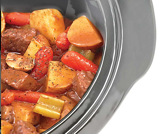 Betty Crocker 6 Quart Oval Digital Slow Cooker Red - Office Depot