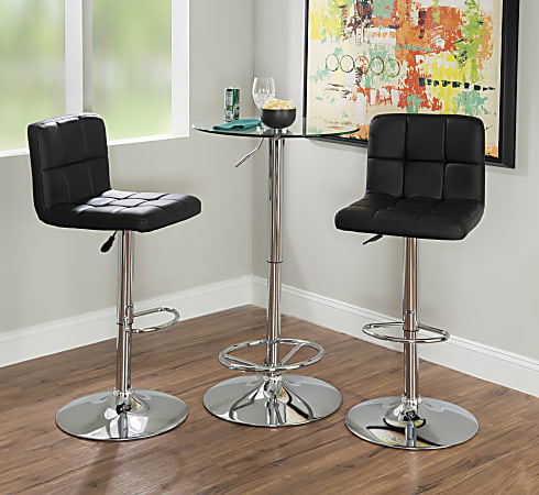 Powell Ronan 3 Piece Pub Table Set Black - Office Depot