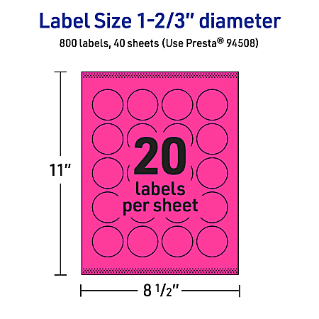 Avery Print To The Edge Labels With Sure Feed Technology 94508 NMP40 ...