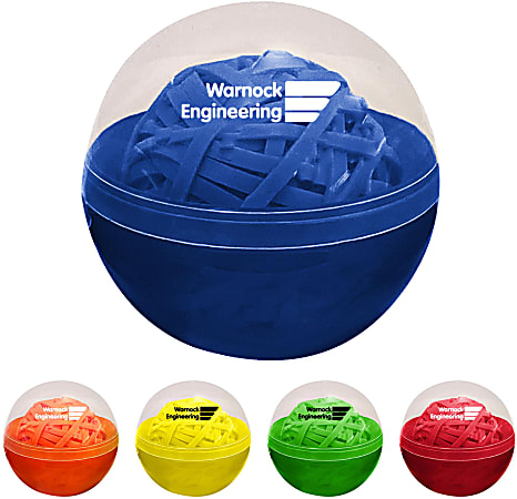 Custom Rubber Band Ball In Case 2 516 x 2 516 Blue - Office Depot
